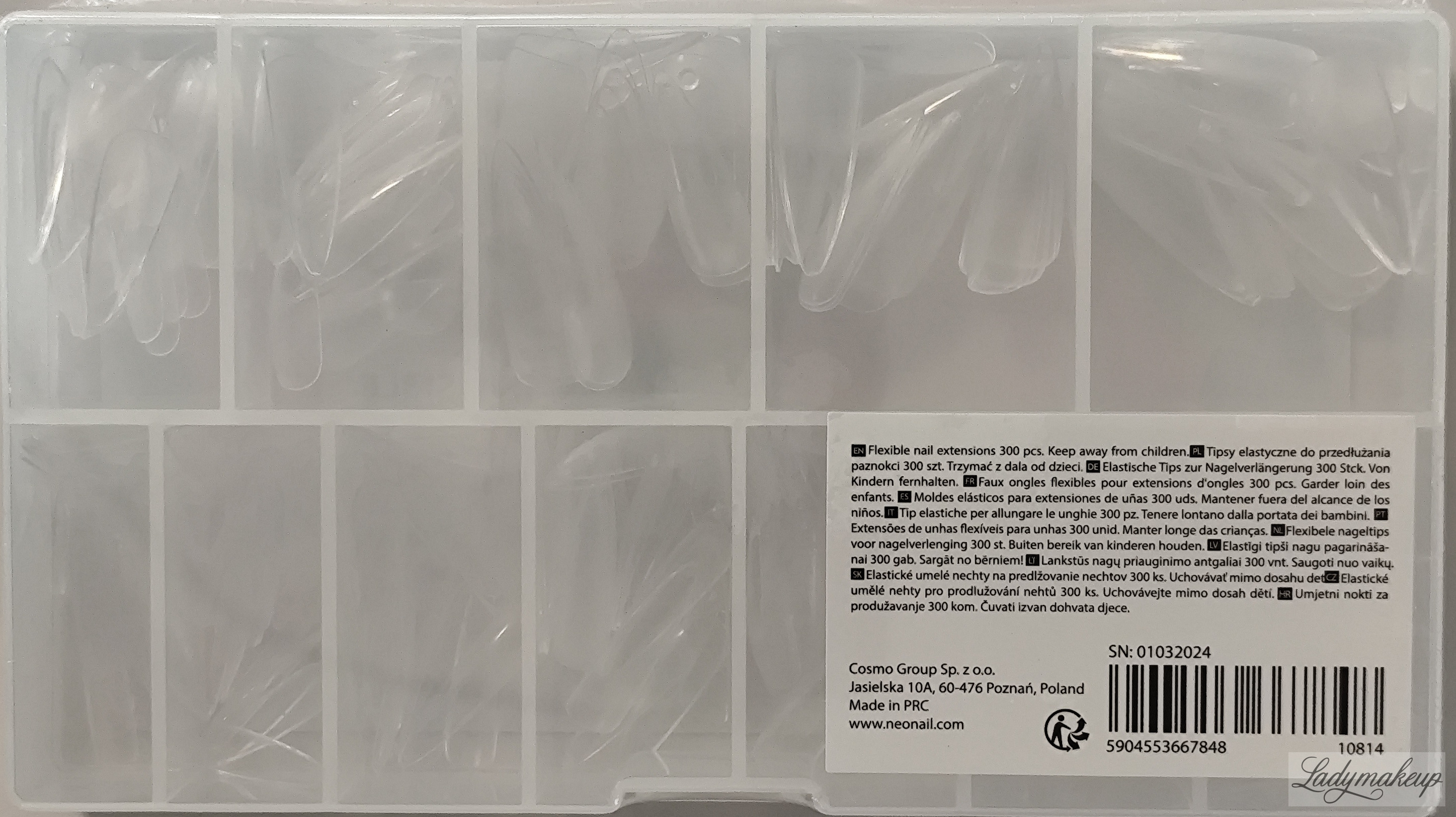 NeoNail Invisible Flexi Tips Flexible tips for nail extensions 03 Clear ...